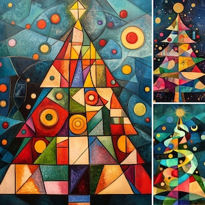 Kandinsky Christmas Tree Art Prints: Abstract Holiday Decor (digital ...
