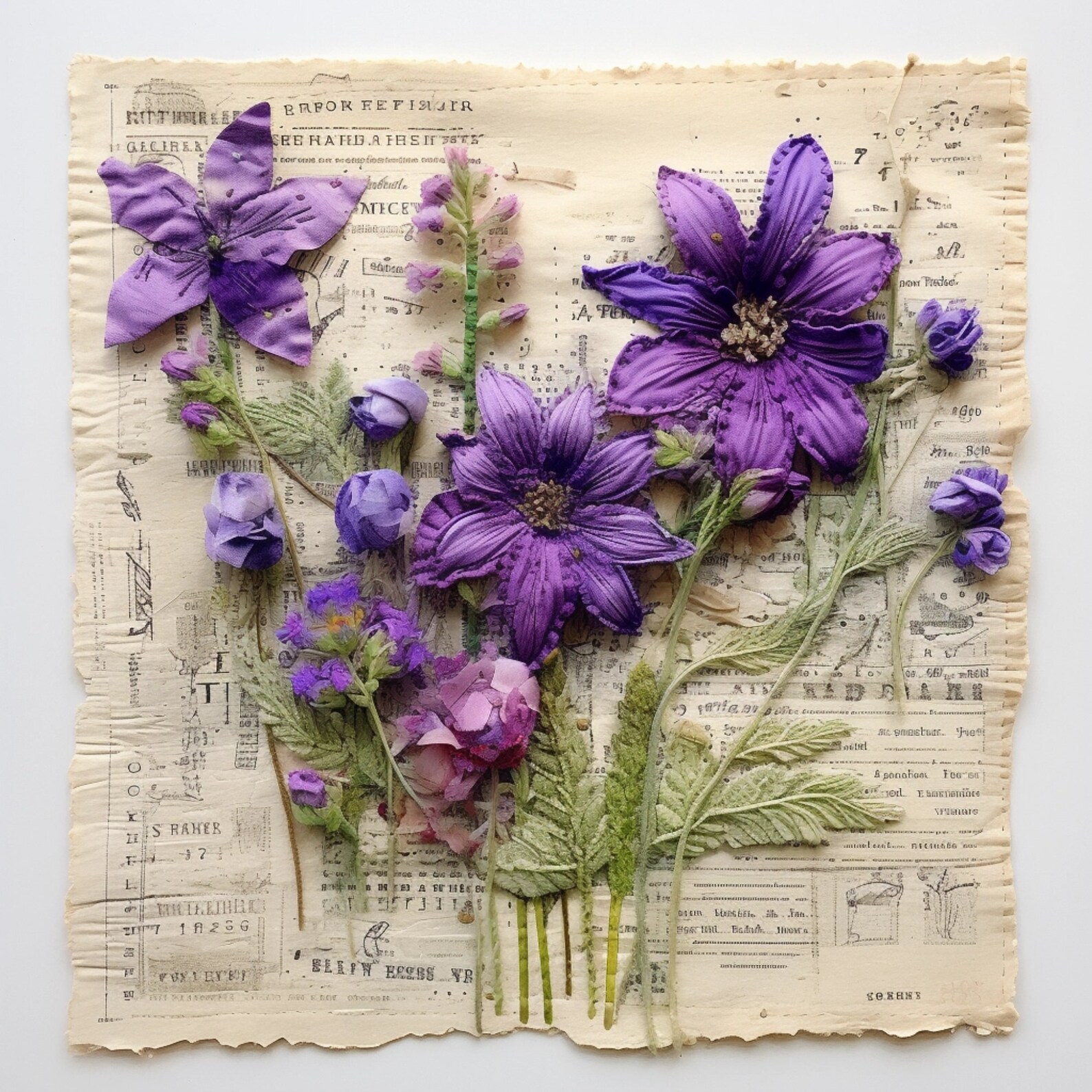 Embroidered Receipts Junk Journal Pages: Vintage Ephemera (digital ...
