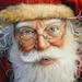 Santa Claus Portrait Clip Art: Christmas Digital Paper (digital ...