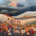 Embroidered Landscape Background Papers: Scenic Art (digital Download ...