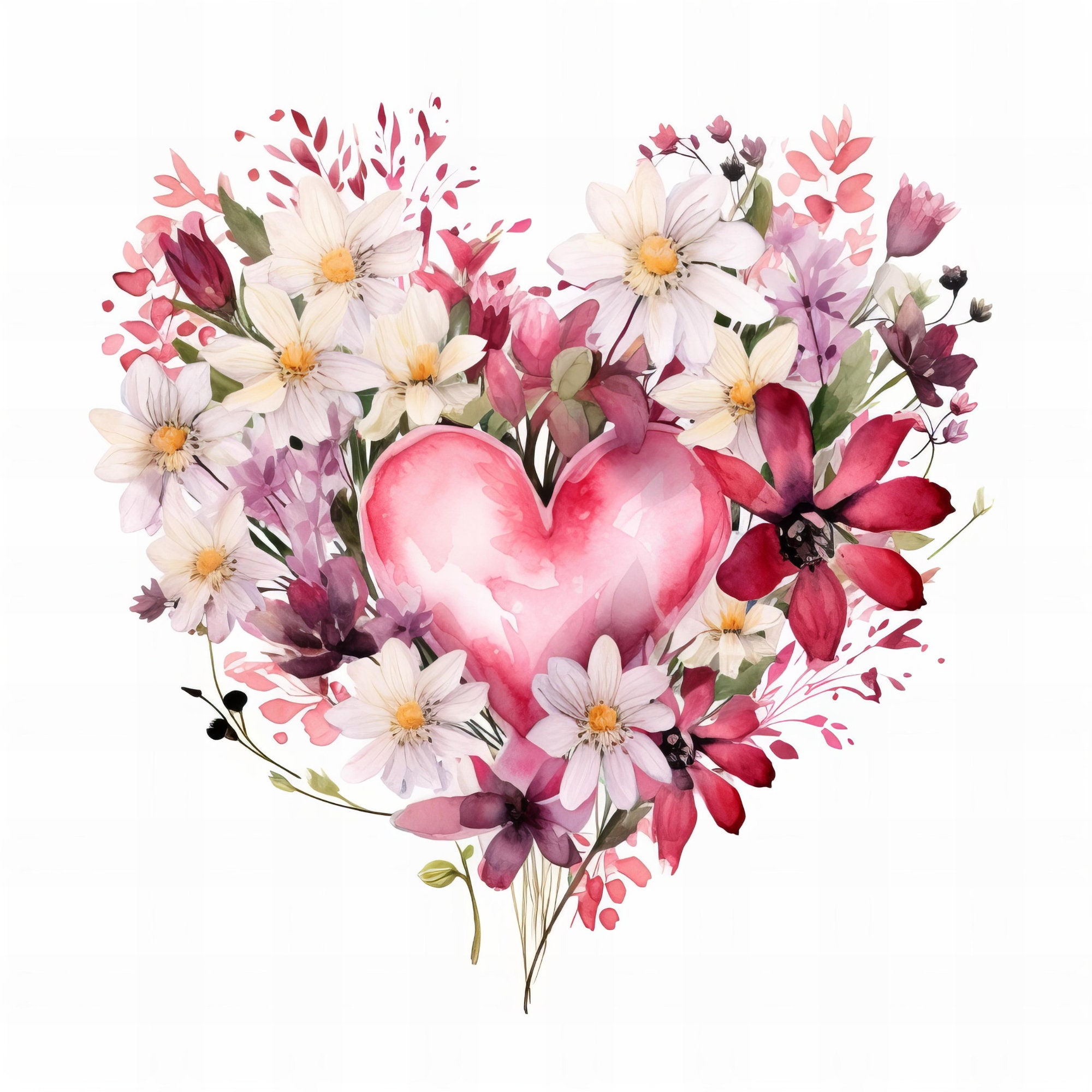 Valentine's Day Love Hearts, Clip Art, Backgrounds, Printables, Digital ...