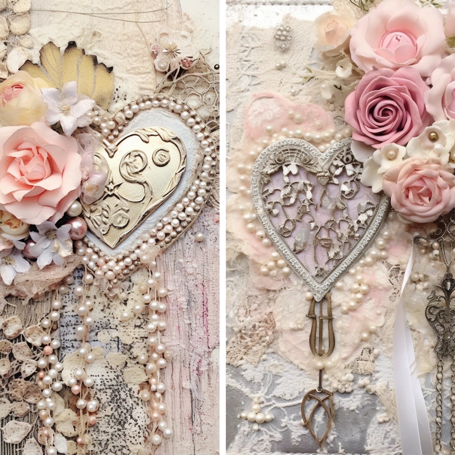 Wedding Junk Journal Pages: Romantic Bridal Ephemera (digital Download ...