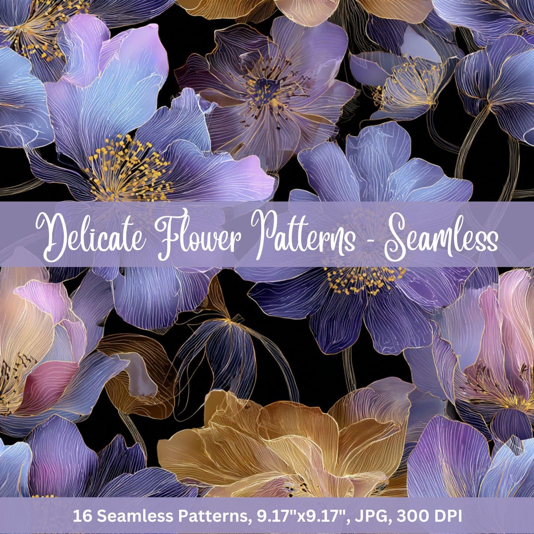 Delicate Flowers Seamless Textures Background Paper Paper Craft Card ...