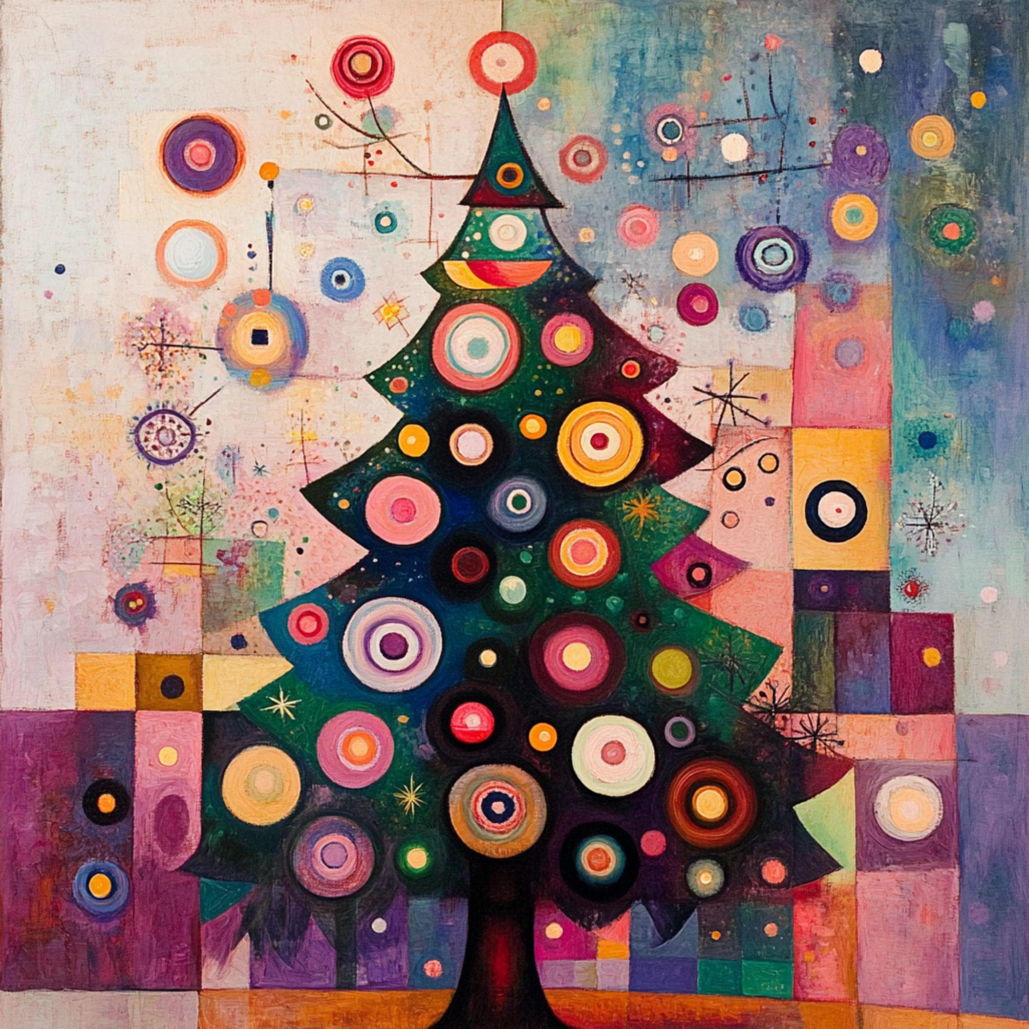 Christmas Tree Kandinsky Inspired Decorative Art Digital Printables ...