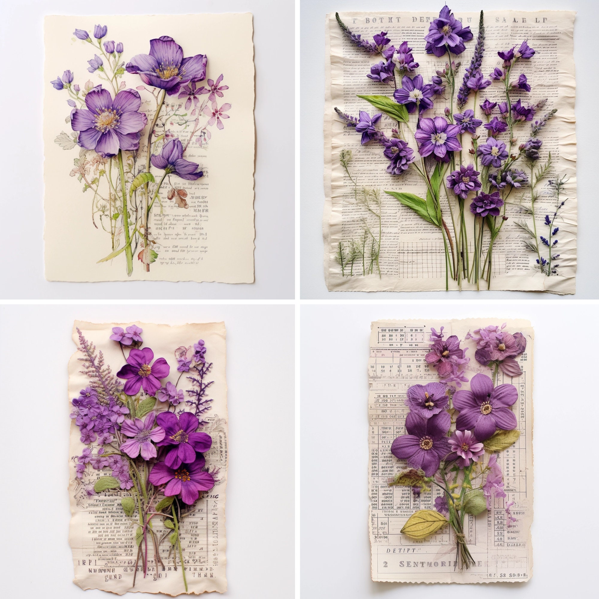 Embroidered Receipts Junk Journal Pages: Vintage Ephemera (digital ...