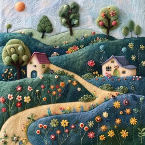 Felted Spring Farmhouse Backgrounds, Printable, Digital Download, Clip ...