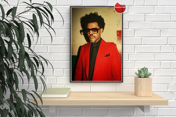 The Weeknd Retro Poster the Weeknd Red Suit Print Art - Etsy