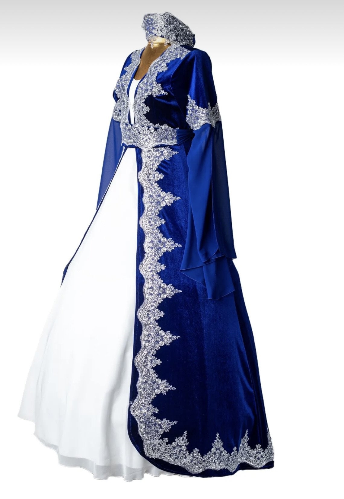 Hürrem Sultan Dress,ottoman Sultan Dress,navy Blue Velvet Engagement ...