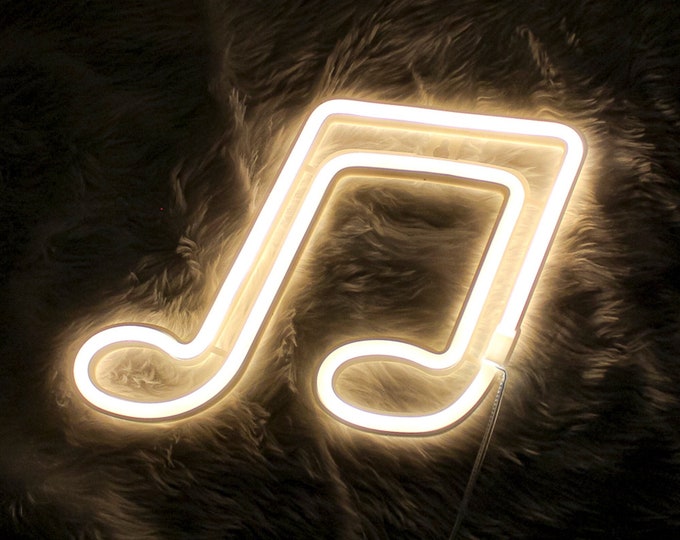 Musical Note - Neon Light - Dimmable - Wall Light Decoration Lamp ...