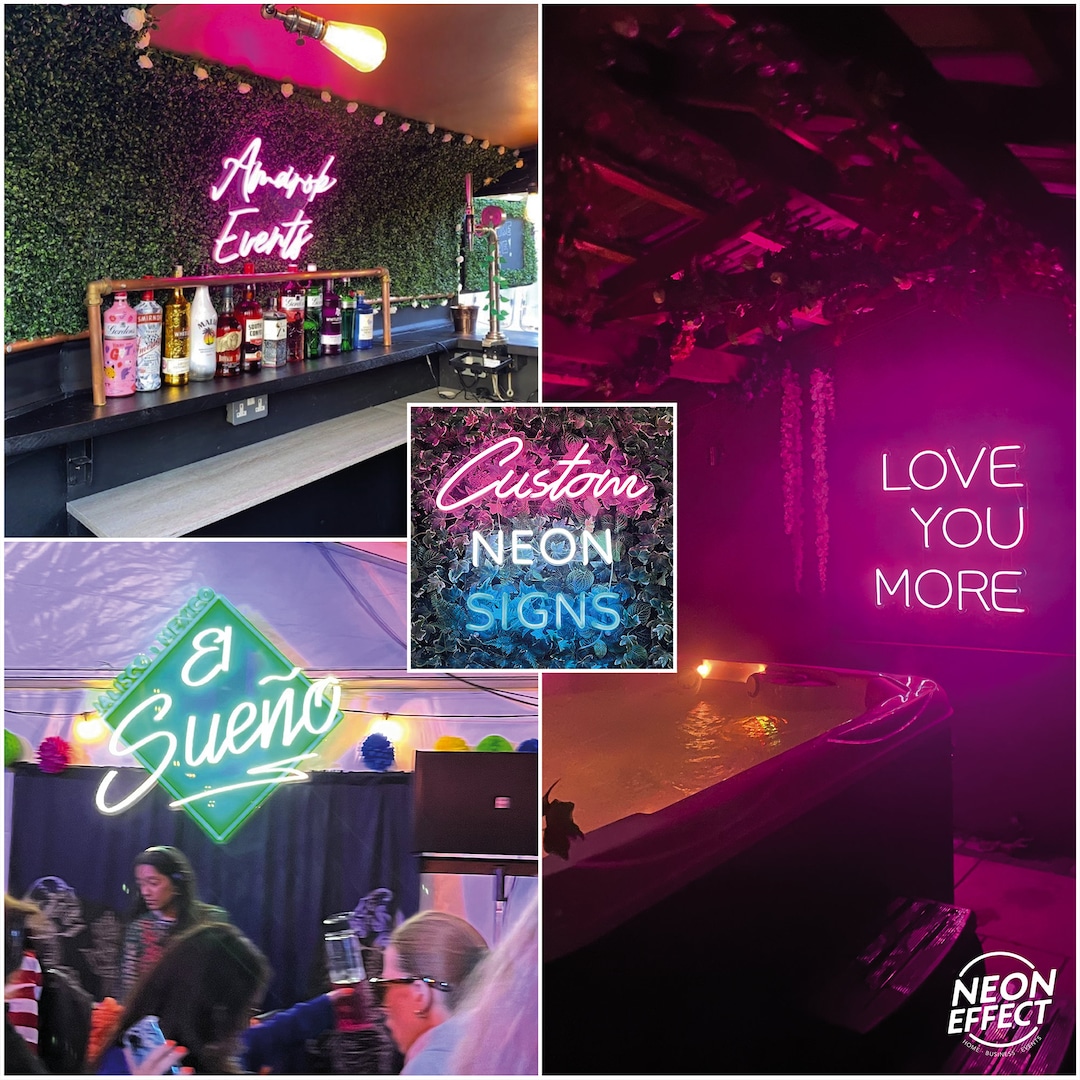 Custom Neon Sign - Neon Sign - Wedding Party Lights - Customised Bar ...
