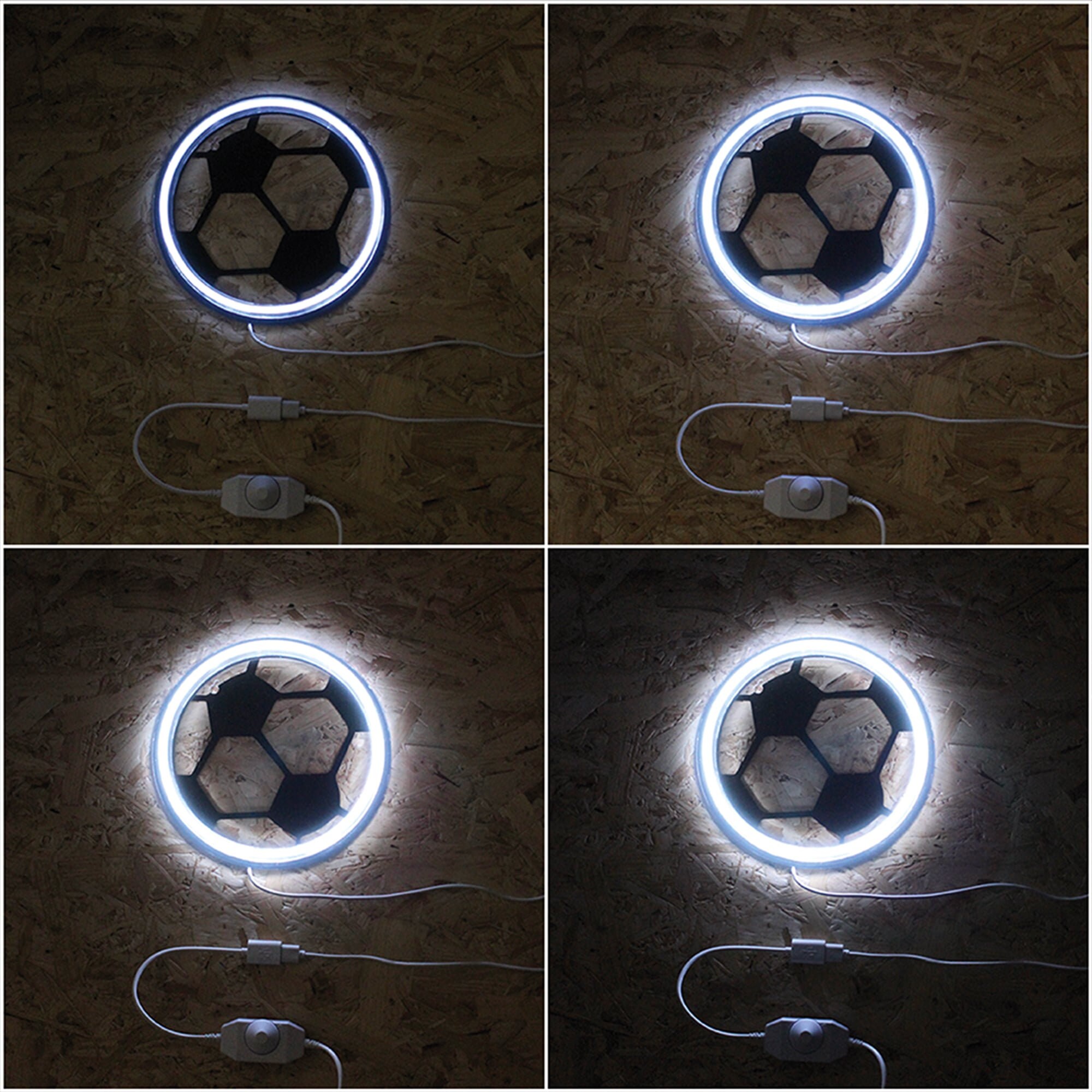 Football Neon Light - FIFA Euros World Cup - Acrylic Backing - USB ...