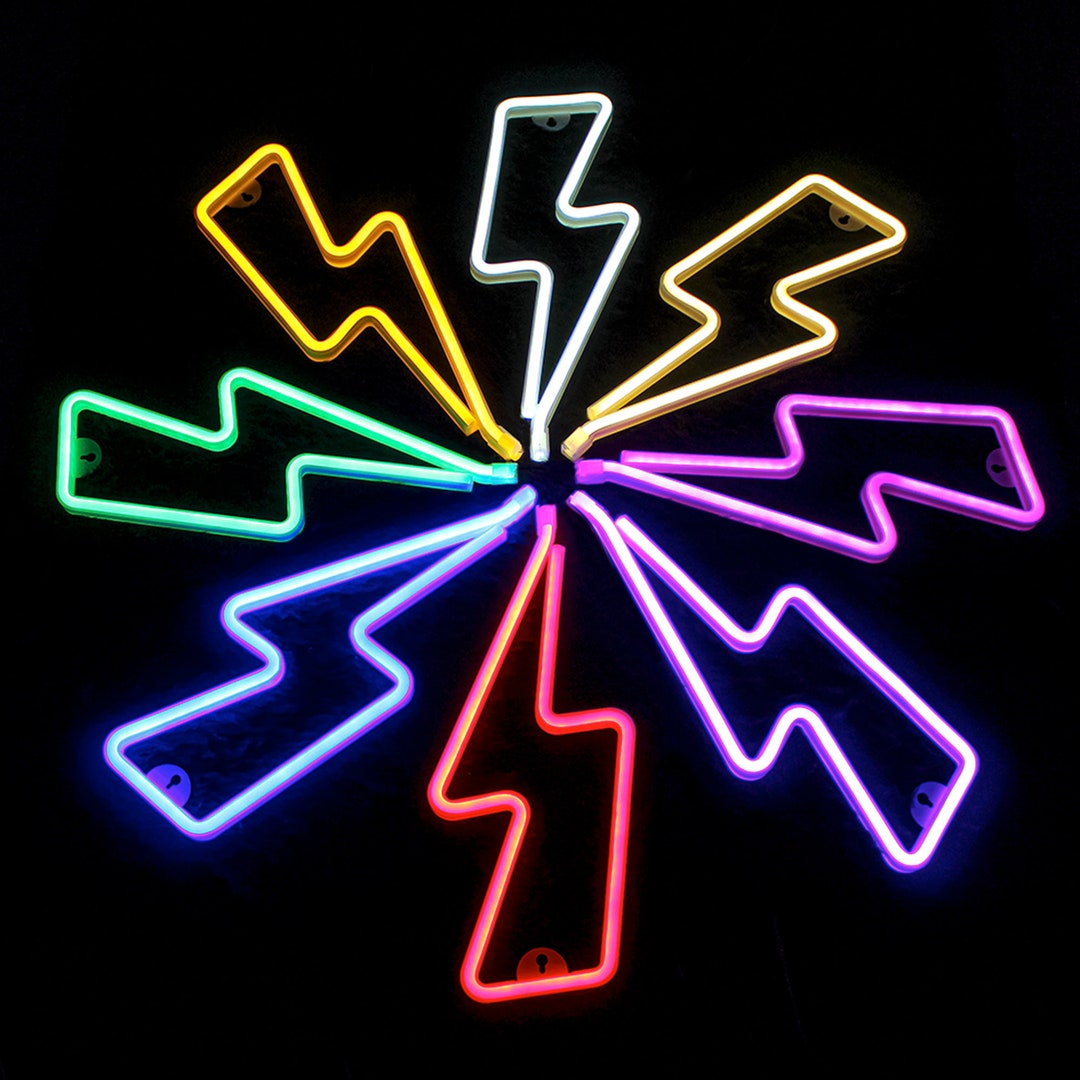 Lightning Bolt Mini Neon Light - Dimmer / Dimmable - Wall Light ...