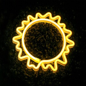 Sun Mini Yellow Neon Light USB- Dimmer / Dimmable- Wall Light ...