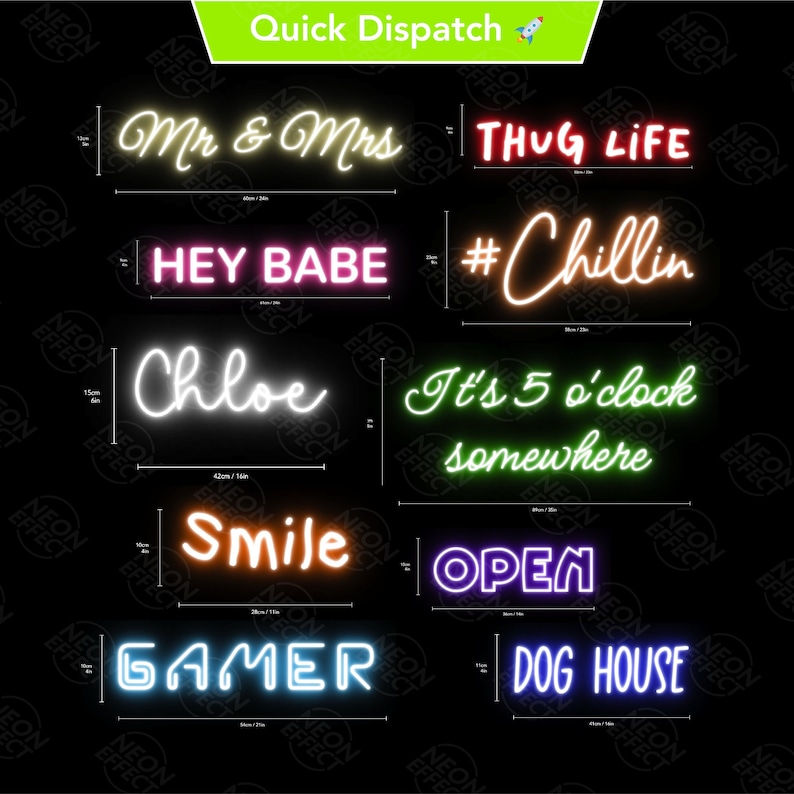 Custom Neon Signs - Instant Quote + Mockup - 24 Month Warranty + FREE ...