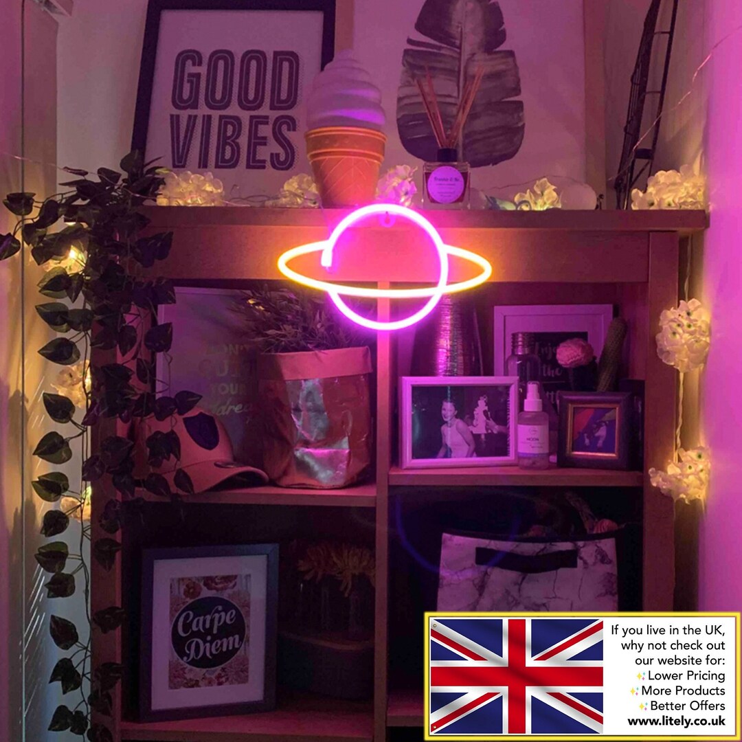 DM for Custom! Planet Mini Neon Light - Dimmer / Dimmable - Wall Light ...