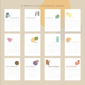 Printable 2024 Calendar A4 Universal Holidays - Etsy