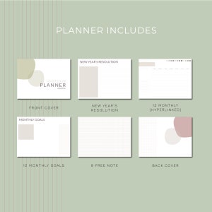 Minimalistic Undated Landscape Digital Monthly Planner - Etsy