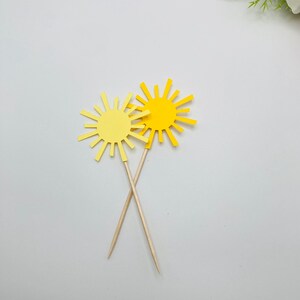 Sun Cupcake Toppers, Sunshine Cupcake Toppers, Little Sunshine Cupcake ...