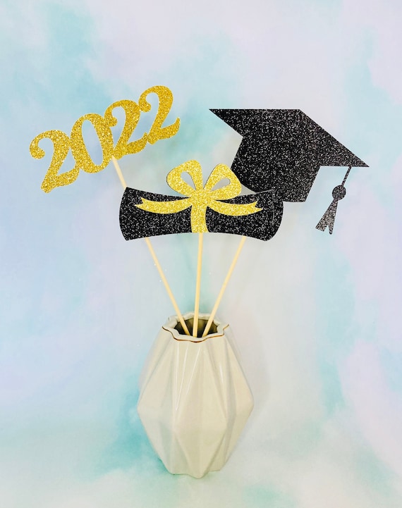Graduation Centerpiece Sticks Graduation Diploma Graduation - Etsy