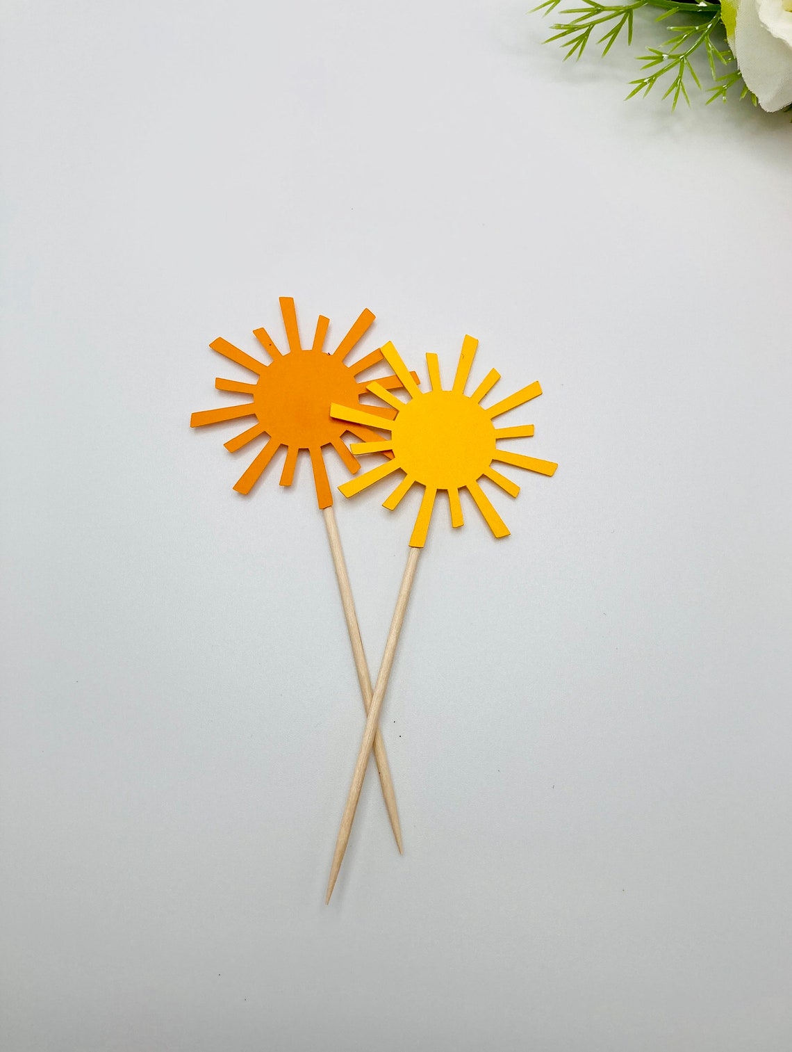 Sun Cupcake Toppers Sunshine Cupcake Toppers Little Sunshine - Etsy