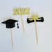 Glitter Graduation Cupcake Topper Set Class of 2023 Cupcake - Etsy