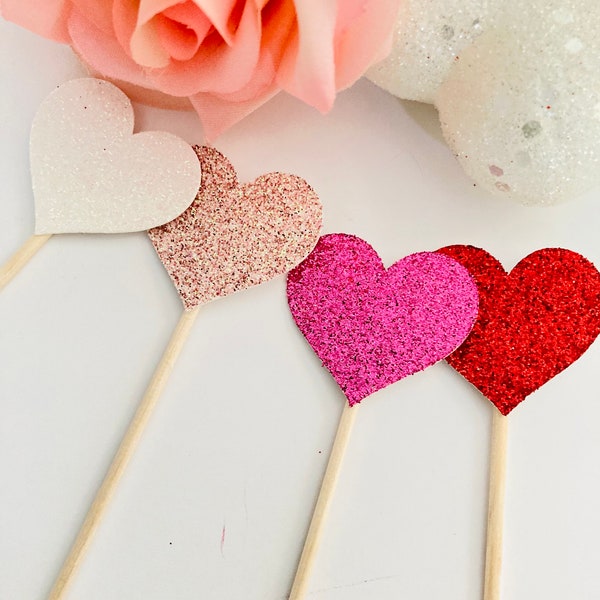 Heart Cupcake Topper - Etsy