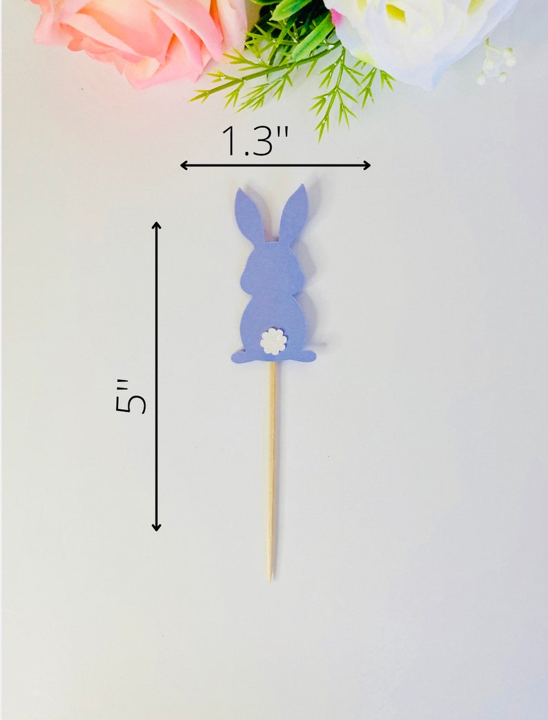 Patel Colors Easter Bunny Cupcake Toppers - Etsy