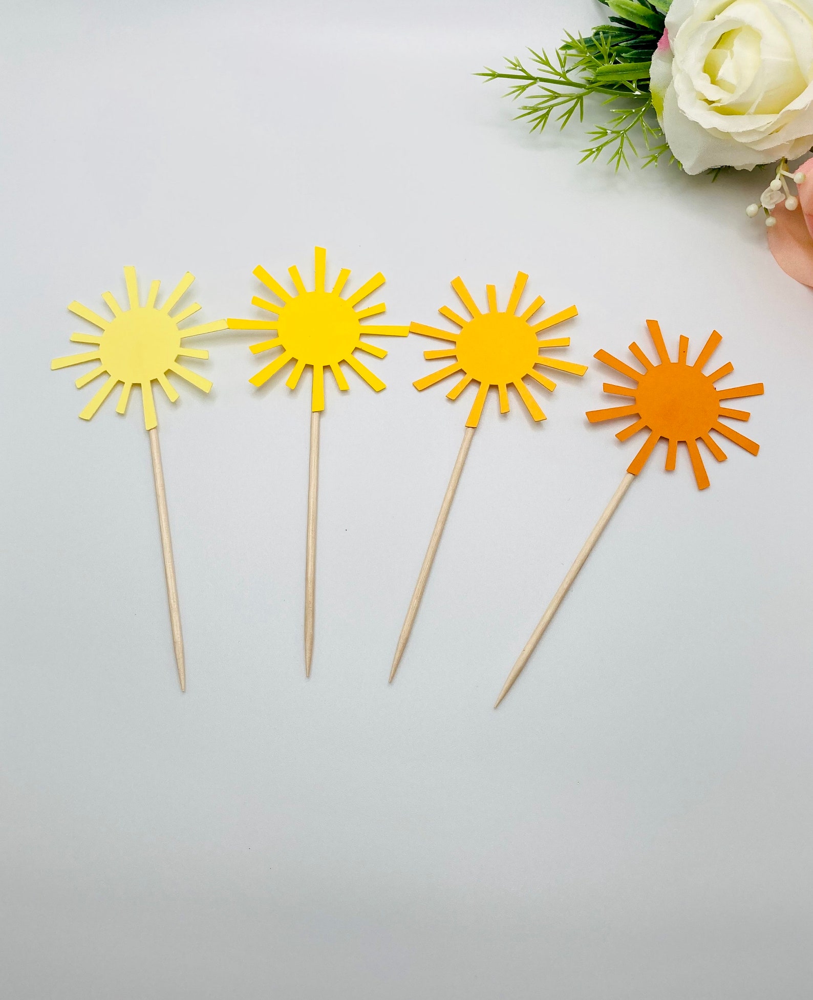 Sun Cupcake Toppers Sunshine Cupcake Toppers Little Sunshine - Etsy