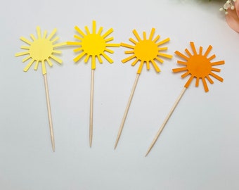 Sun Cupcake Toppers - Etsy