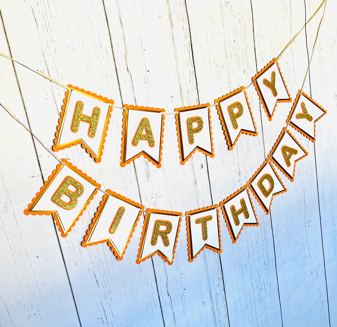 Personalized Happy Birthday Banner, Birthday Banner, Custom Party ...