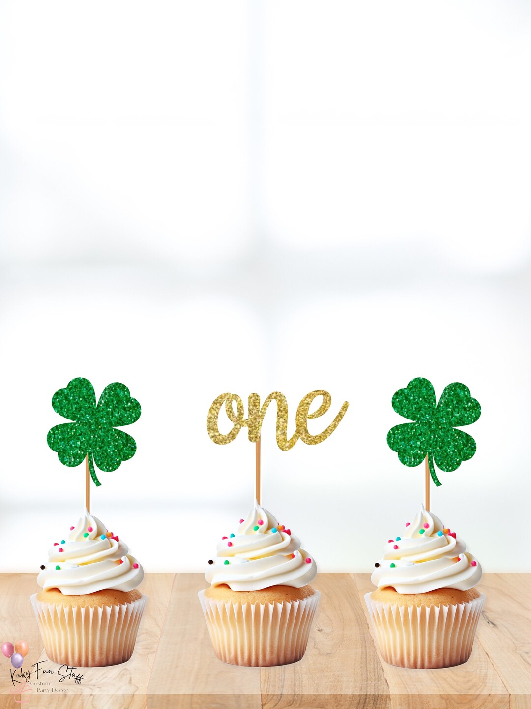 St. Patrick's Day Cupcake Topper Set, Custom Age Cupcake Topper, Four ...