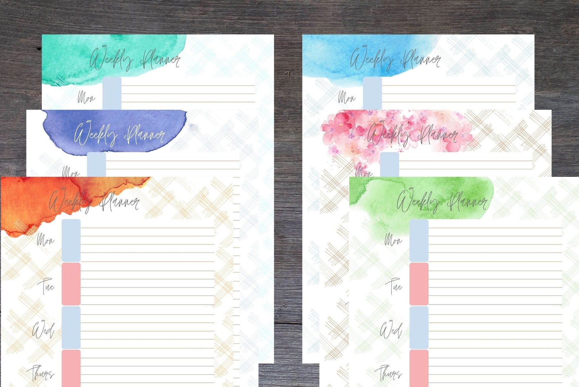 Printable Six Weekly Planner Week Scheduleplanner Download - Etsy