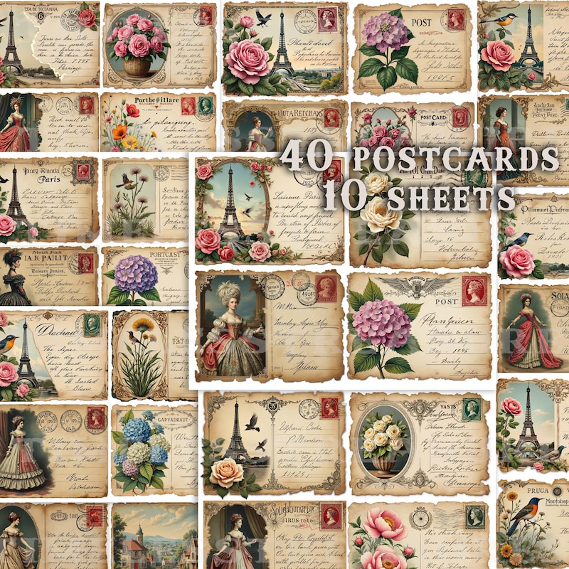 Victorian Postcards - Etsy