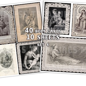 Catholic Holy Cards: Vintage Religious Ephemera (digital Download) - Etsy