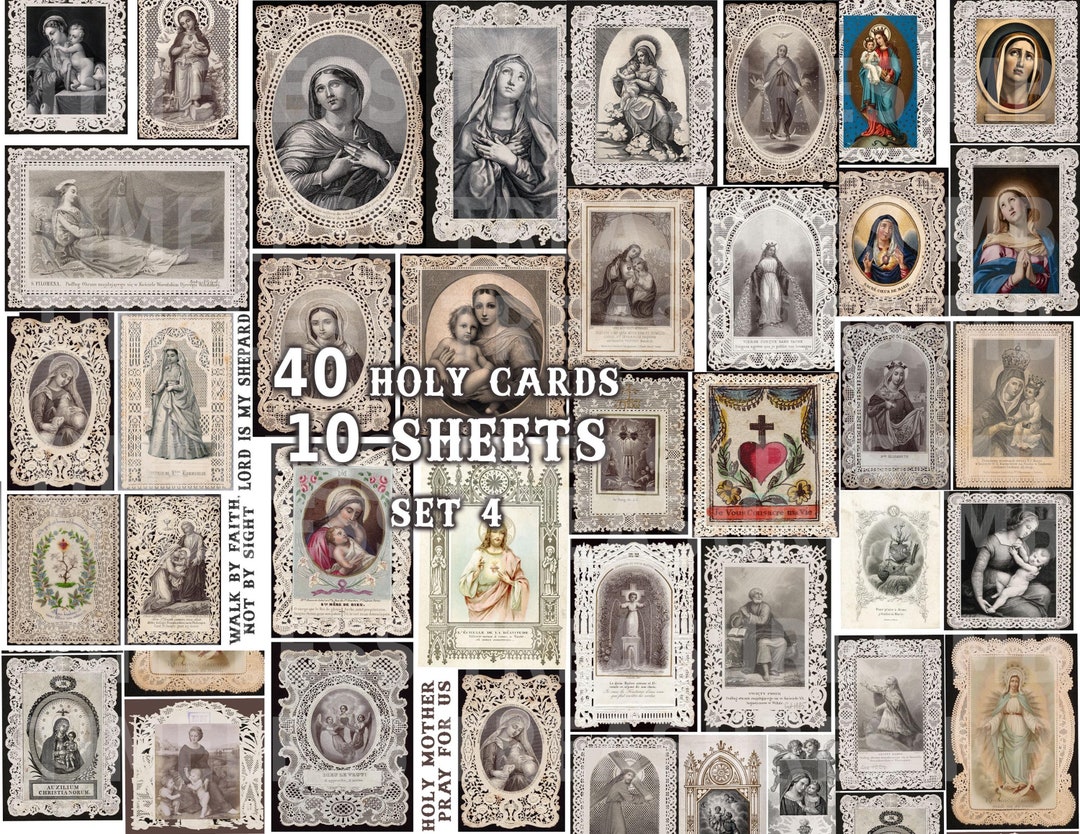 Catholic Holy Cards: Vintage Religious Ephemera (digital Download) - Etsy
