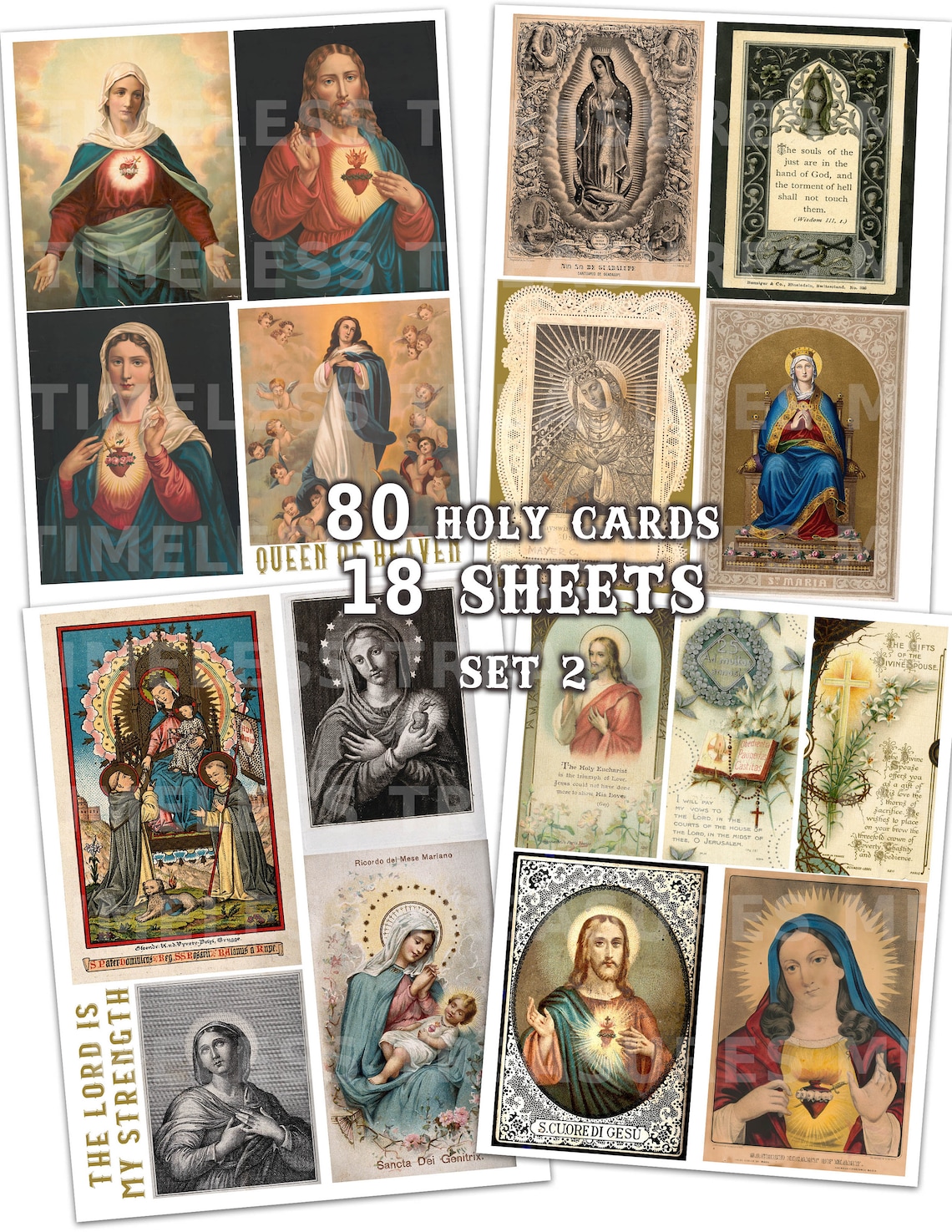 Catholic Holy Cards: Vintage Ephemera, Junk Journal (digital Download ...