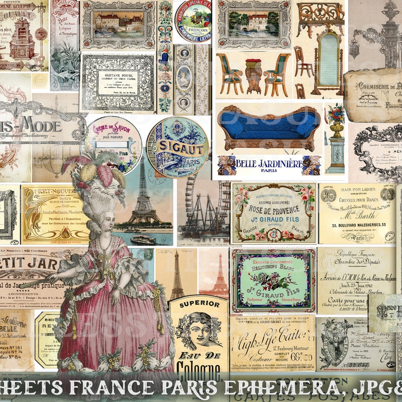 Paris Ephemera - Etsy