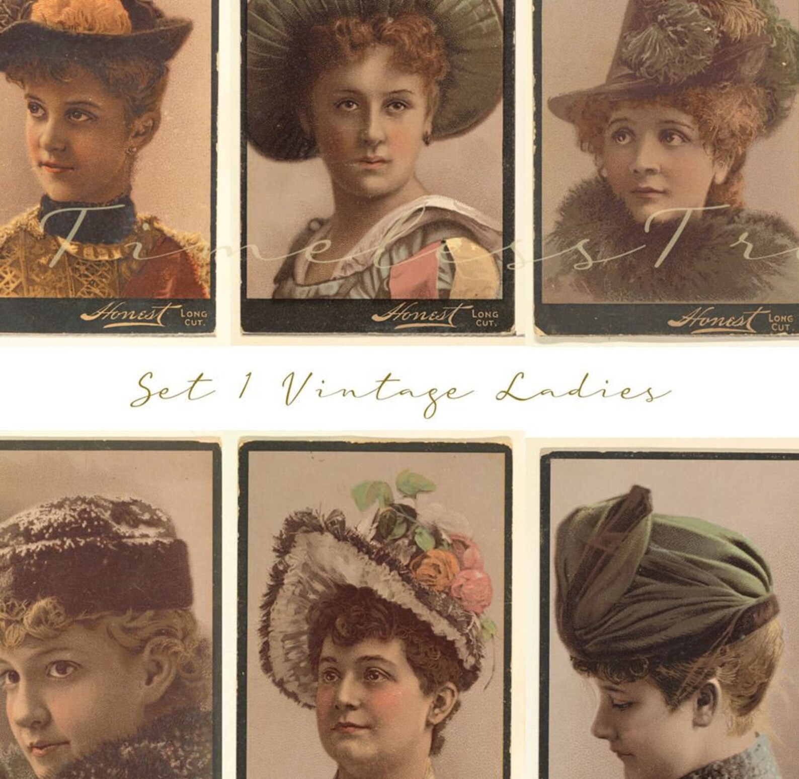 VINTAGE LADIES CARDS Junk Journal Kit Scrapbook Antique 24 - Etsy