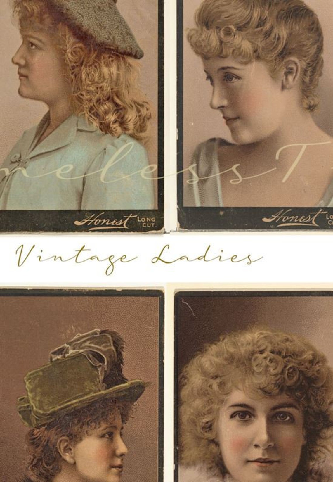 VINTAGE LADIES CARDS Junk Journal Kit Scrapbook Antique 24 | Etsy