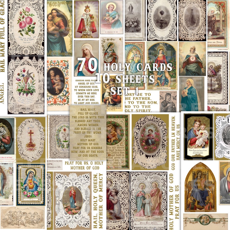 Paper Saint Prayer Cards - Etsy