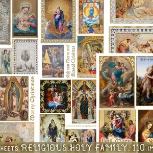 110 Printable Religious Holy Cards Catholic Prayer Cards, Holy Family ...