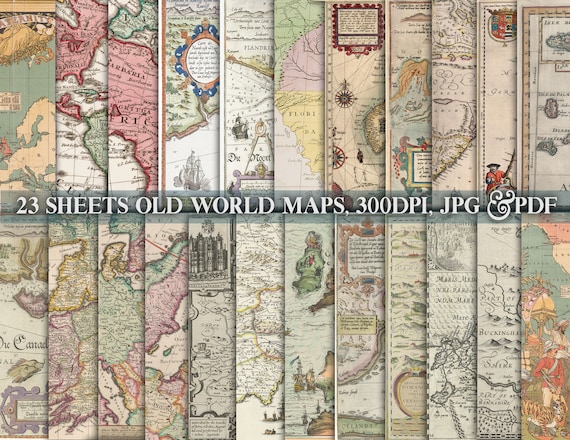 Scrapbook Travel Map Background
