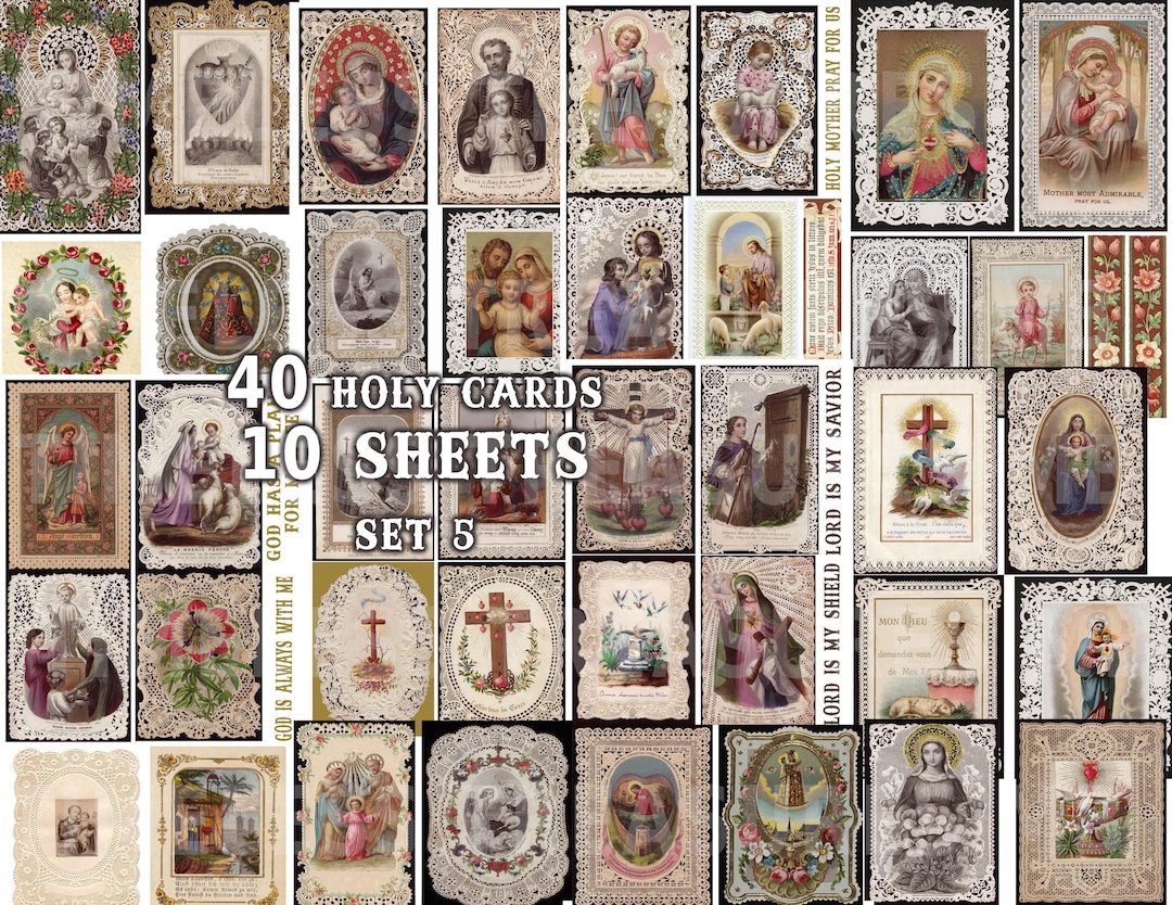 Vintage Catholic Prayer Cards: Religious Ephemera (digital Download) - Etsy