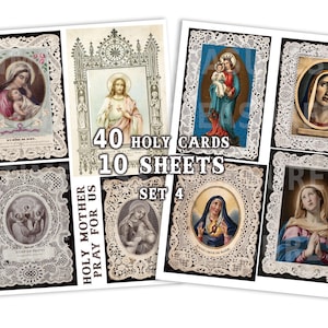 Catholic Holy Cards: Vintage Religious Ephemera (digital Download) - Etsy