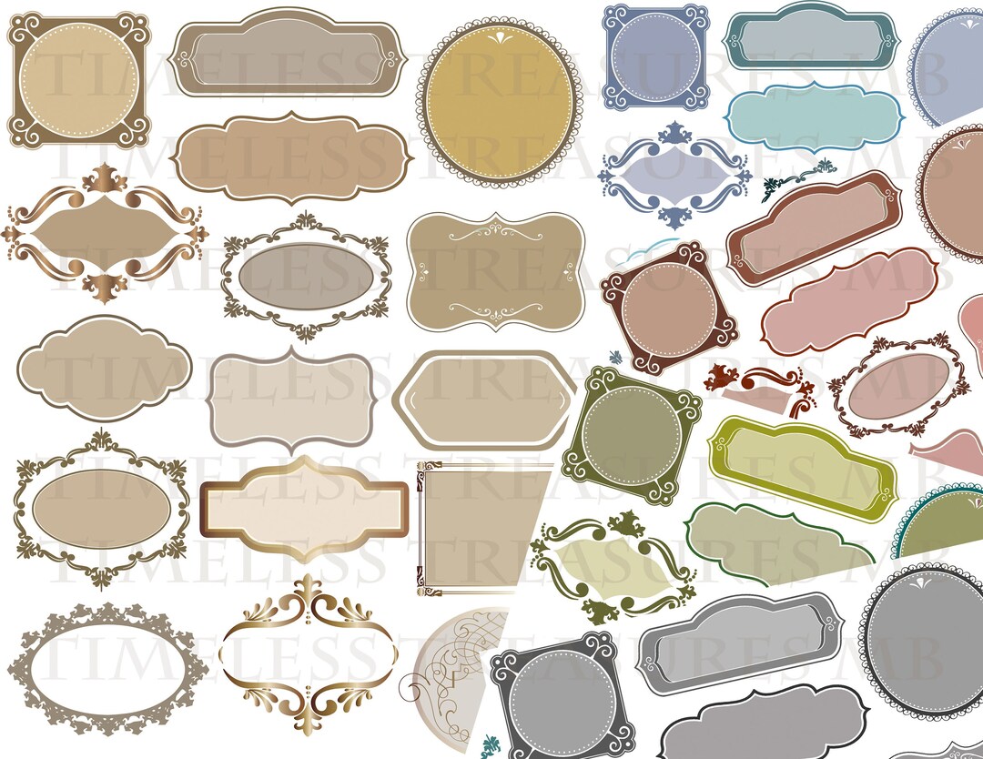 PRINTABLE Jar Labels, 80 PLAIN Apothecary Blank Labels, Junk Journal ...