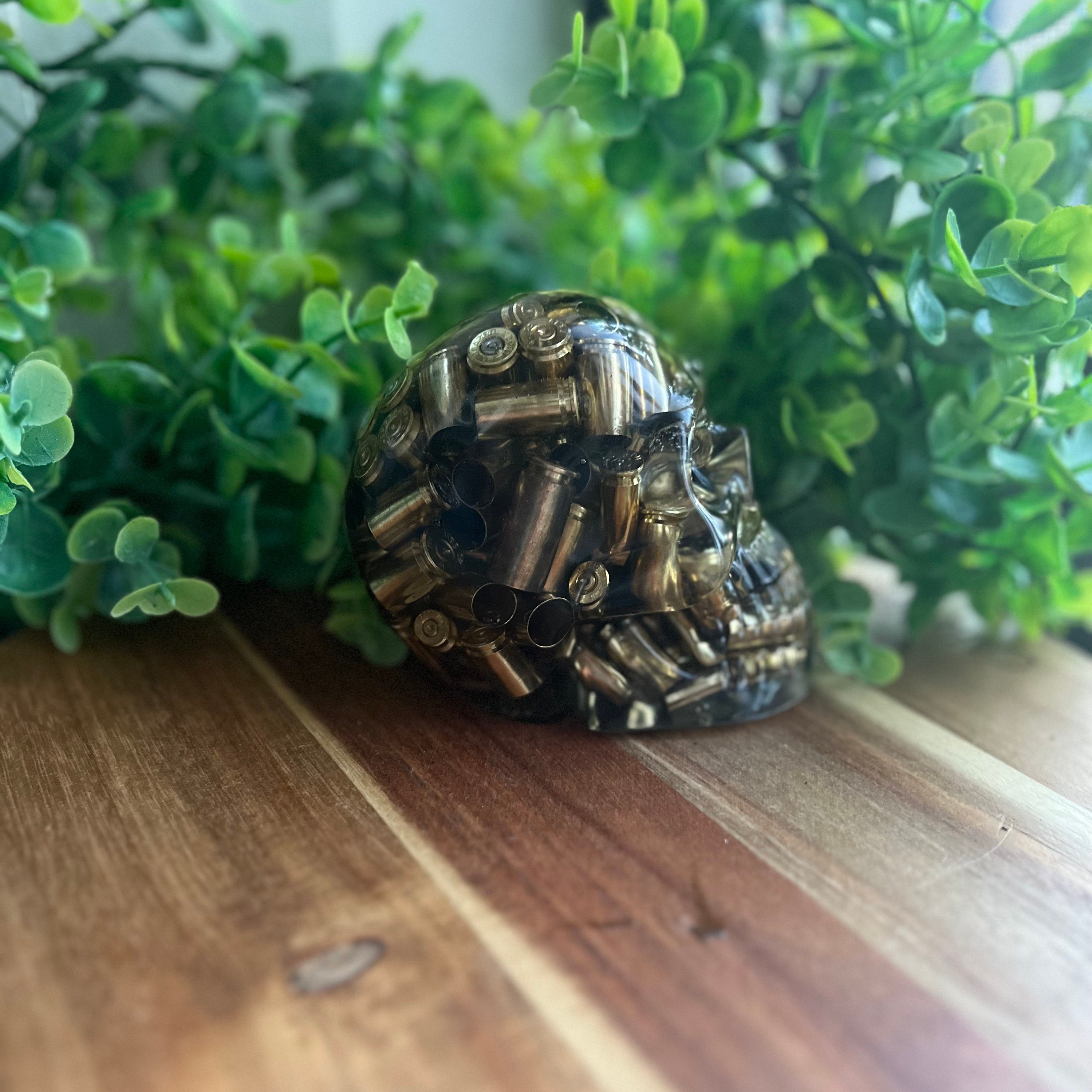 Clear Bullet Skull Epoxy Resin Skull Skull Decoration Bullet Decoration ...