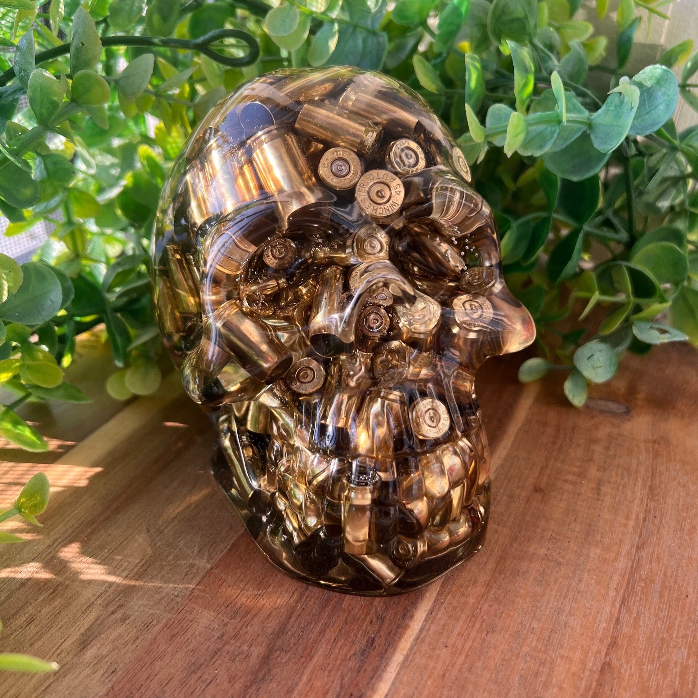 Large Clear Bullet Skull Epoxy Resin Skull Skull Decoration Bullet ...
