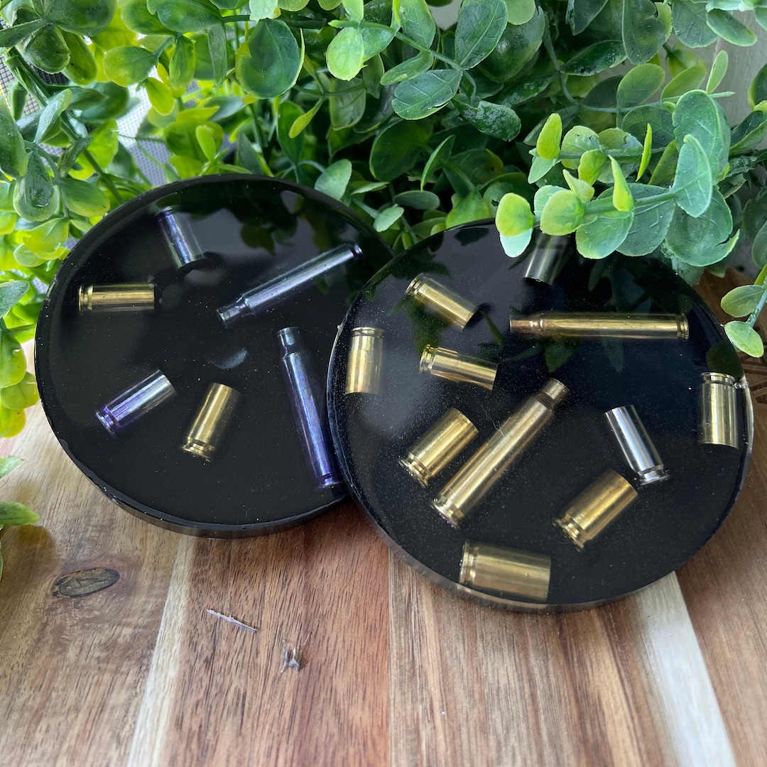 Round Bullet Coasters | Epoxy Coaster | Bullet Coaster | Epoxy Resin ...