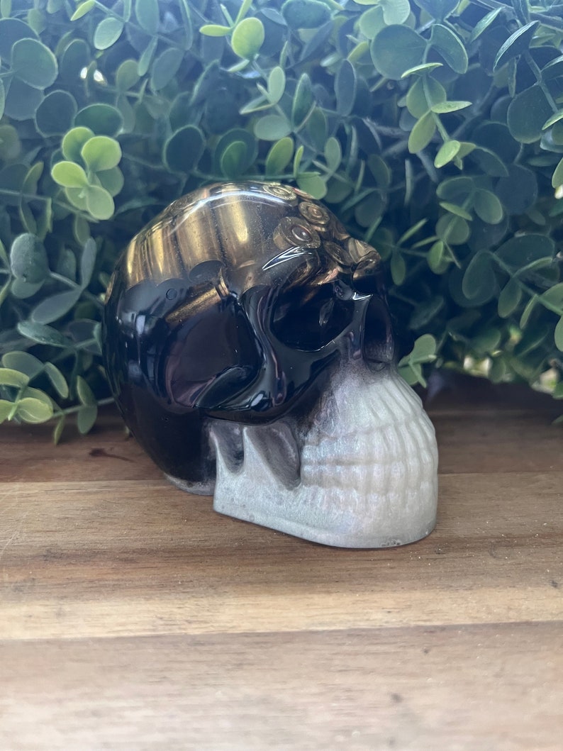 Black and White Bullet Skull Epoxy Resin Skull Skull Decoration Bullet ...