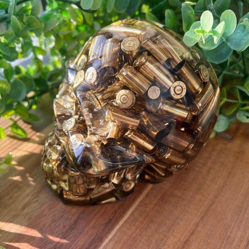 Large Clear Bullet Skull Epoxy Resin Skull Skull Decoration Bullet ...